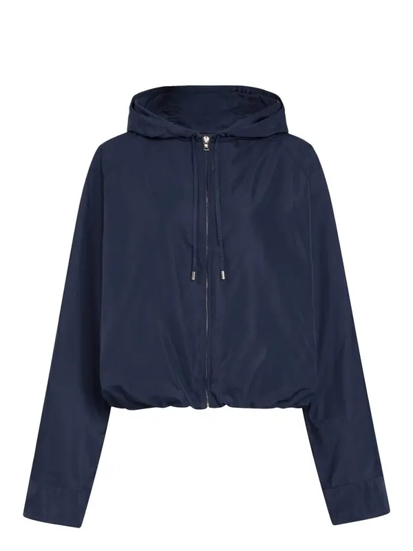 Alaïa Hooded Windbreaker Jacket - Blue