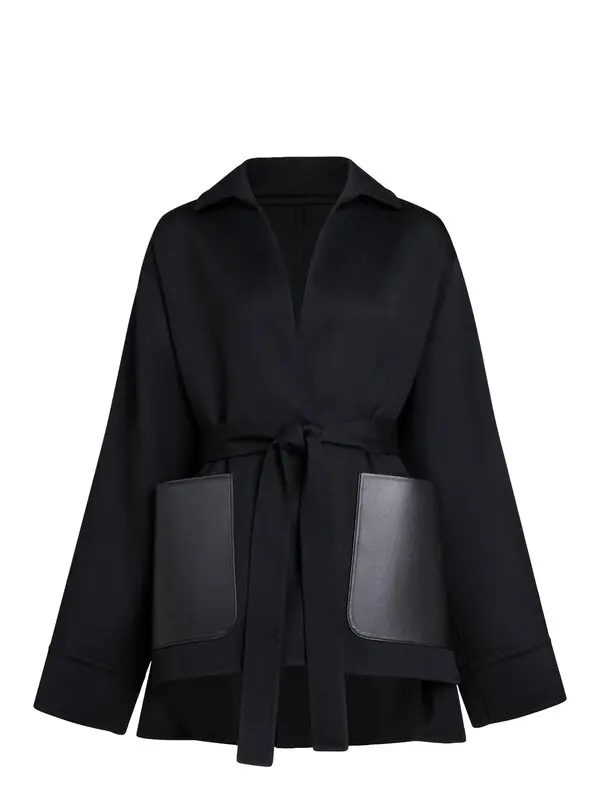 Alaïa Virgin Wool Belted Jacket - Black