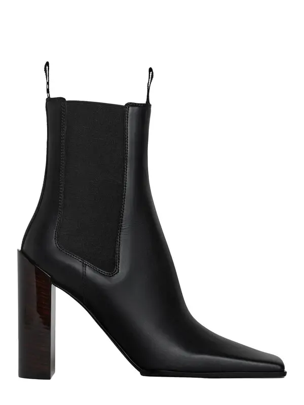Alaïa Leather Heeled Chelsea Boots - Black