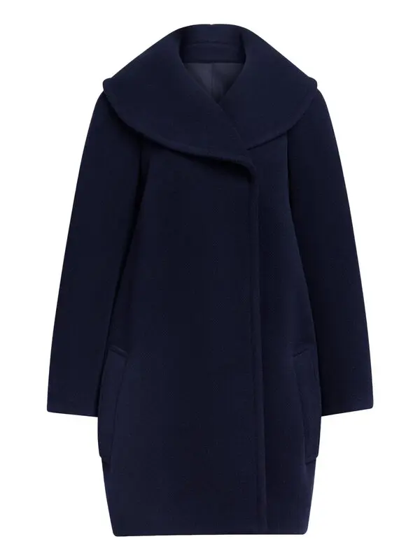 Alaïa Wool Caban Coat - Blue