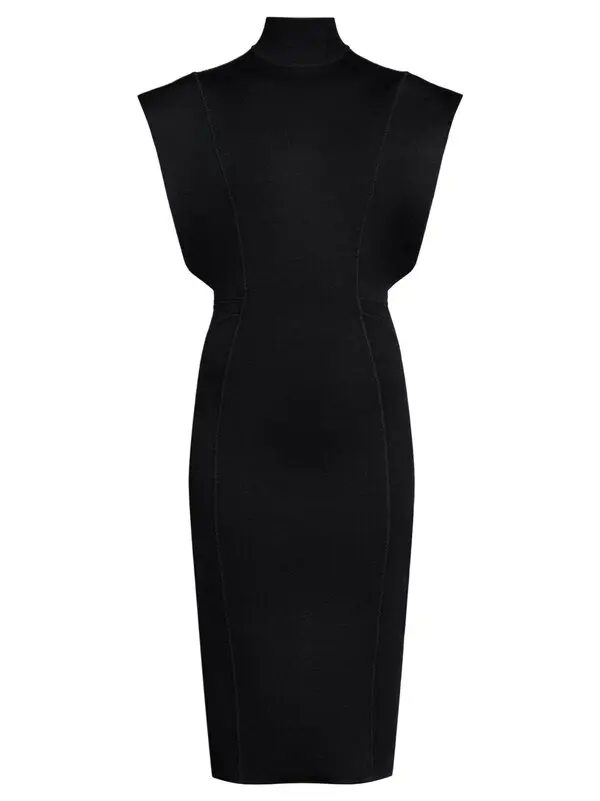 Alaïa Midi Pencil Dress - Black