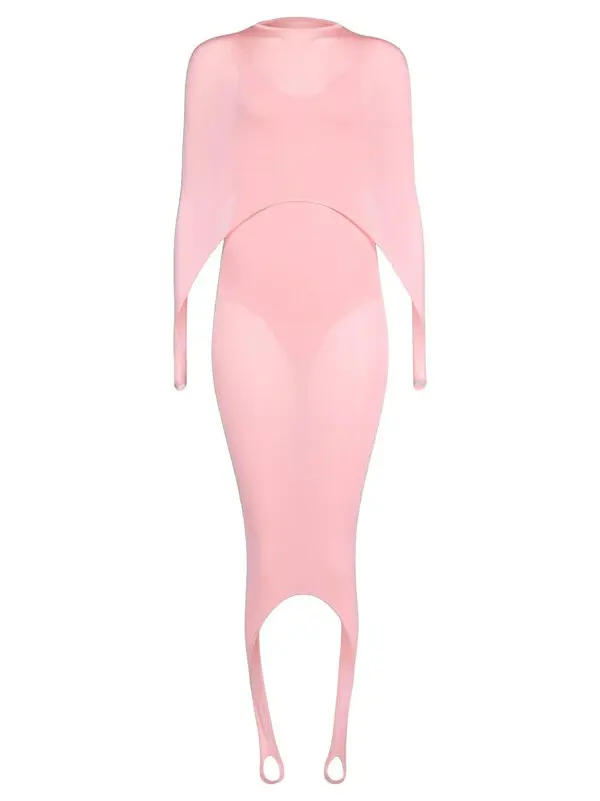 Alaïa Silk-blend Batwing Midi Dress - Pink