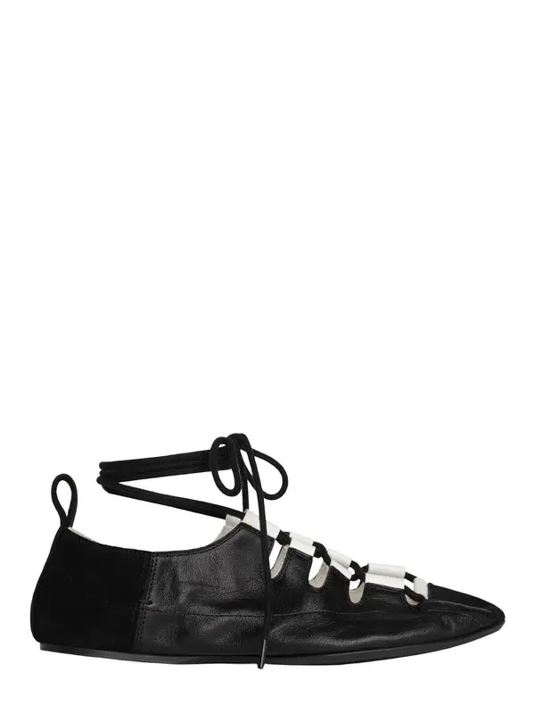 Alaïa Lambskin Lace-up Ballet Flats - Clear