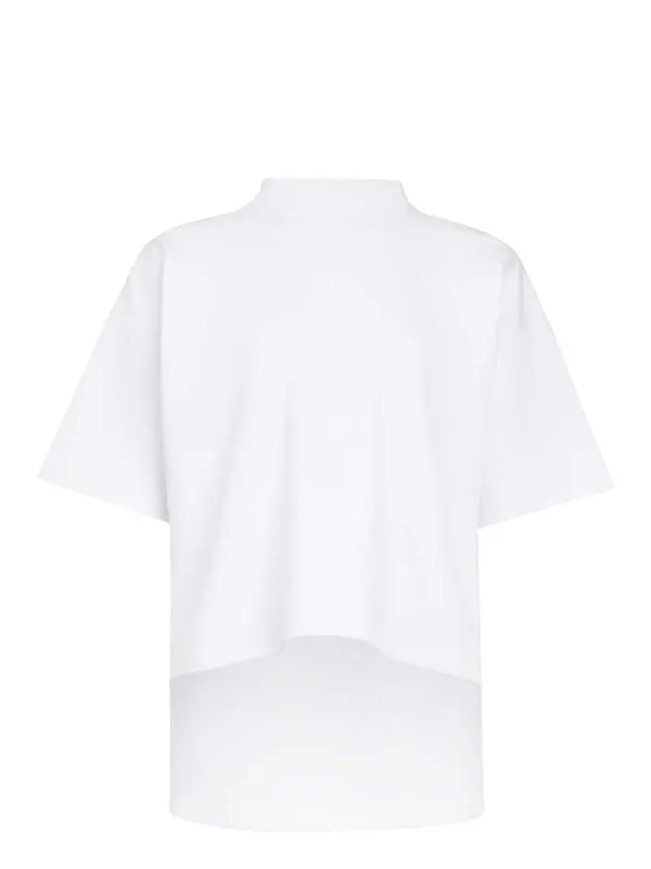 Alaïa Cotton-blend Boxy T-shirt - White