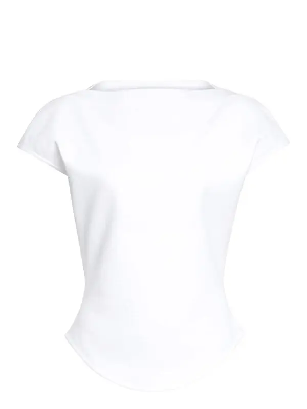 Alaïa Boat-neck T-shirt - White