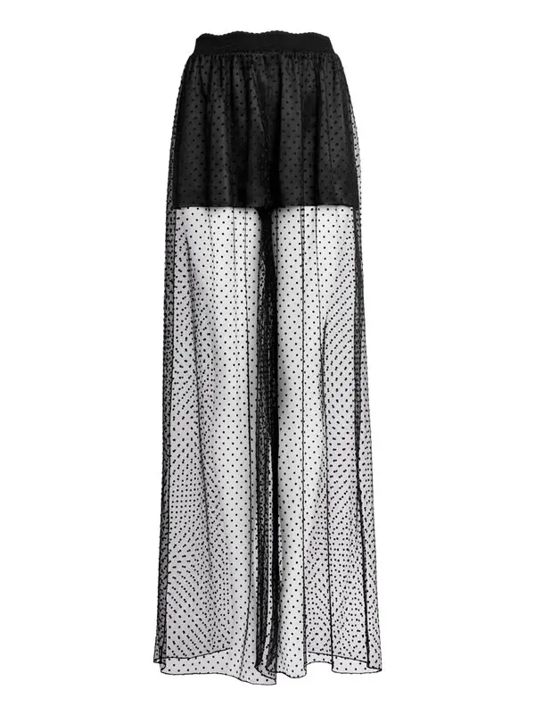 Alaïa Mesh Wide-leg Trousers - Black