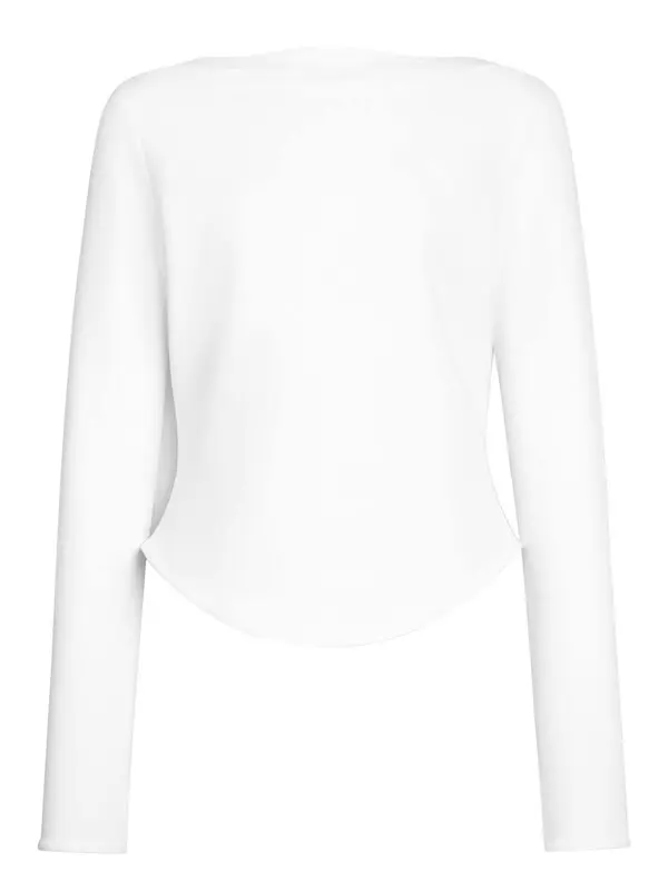 Alaïa Long-sleeve Boat-neck T-shirt - White