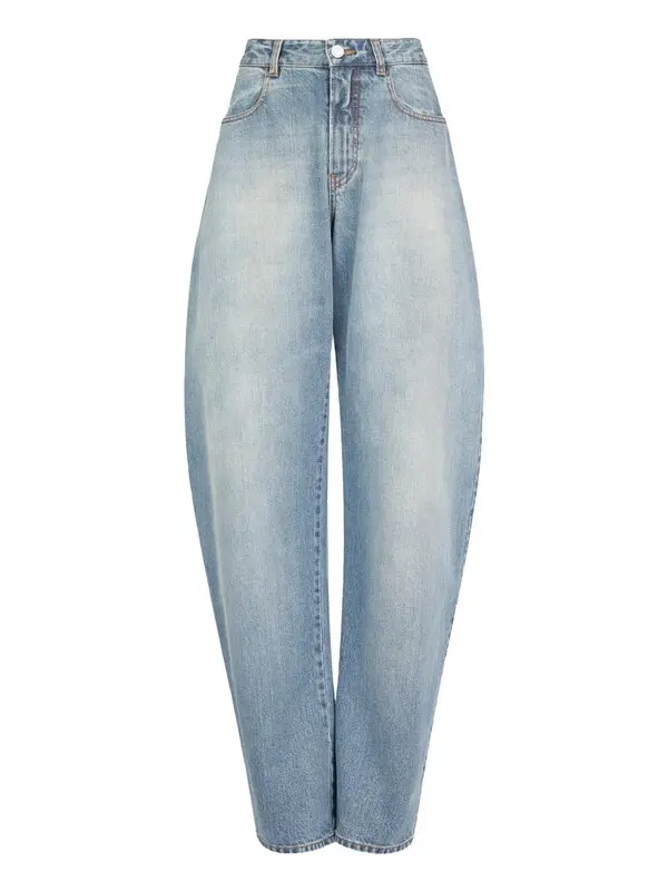 Alaïa Japanese Denim Balloon Jeans - Blue
