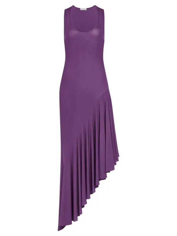 Alaïa Asymmetric Midi Dress - Purple