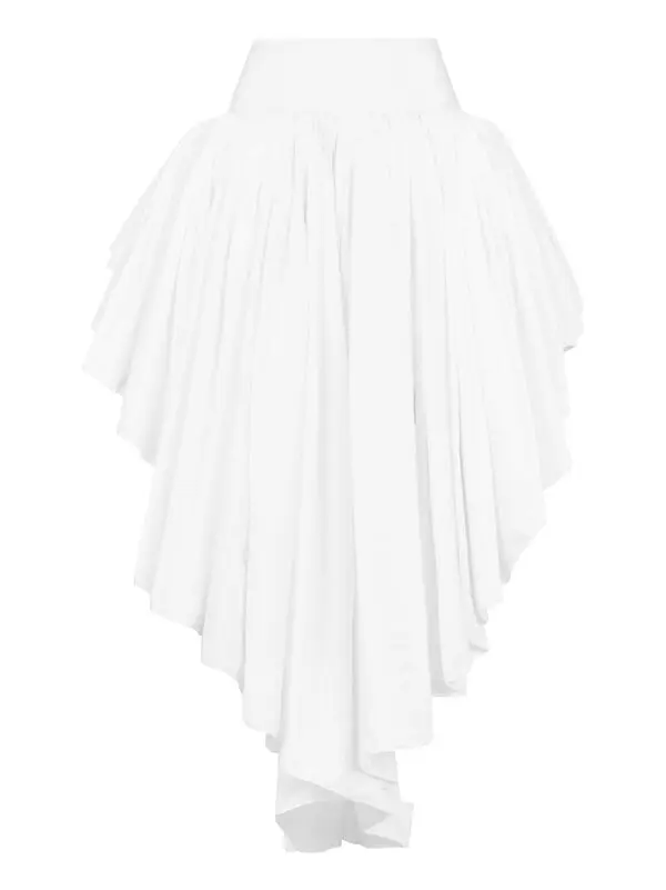 Alaïa Asymmetric Maxi Skirt - White