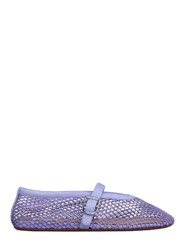 Alaïa Mesh Ballet Flats - Purple