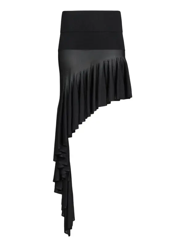 Alaïa Asymmetric Pointed Skirt - Black