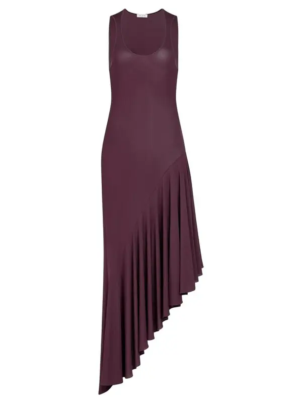 Alaïa Asymmetric Midi Dress - Red
