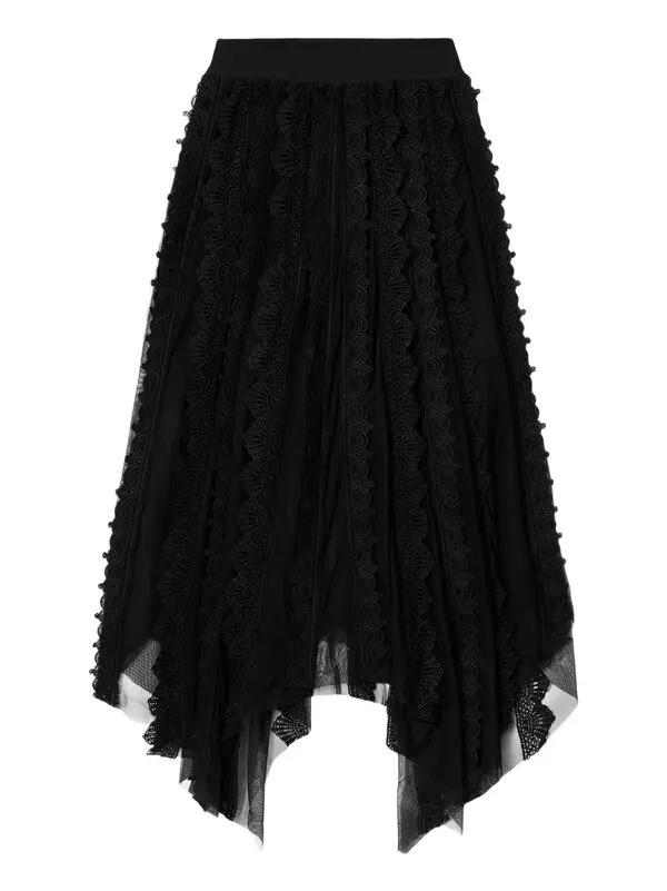 ALLSAINTS Cotton-lace Vashtie Midi Skirt - Black