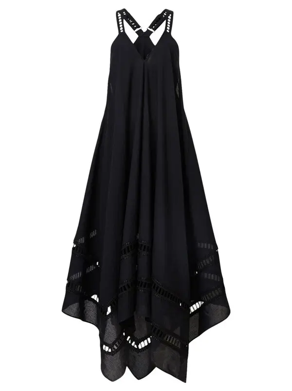 ALLSAINTS Lil Cotton Midi Dress - Black