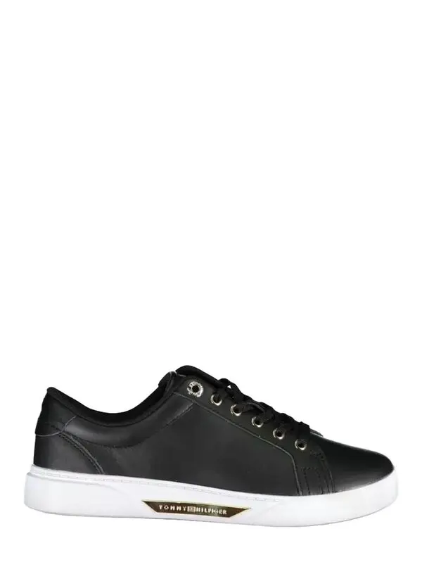 Tommy Hilfiger Logo-plaque Low-top Sneakers - Black