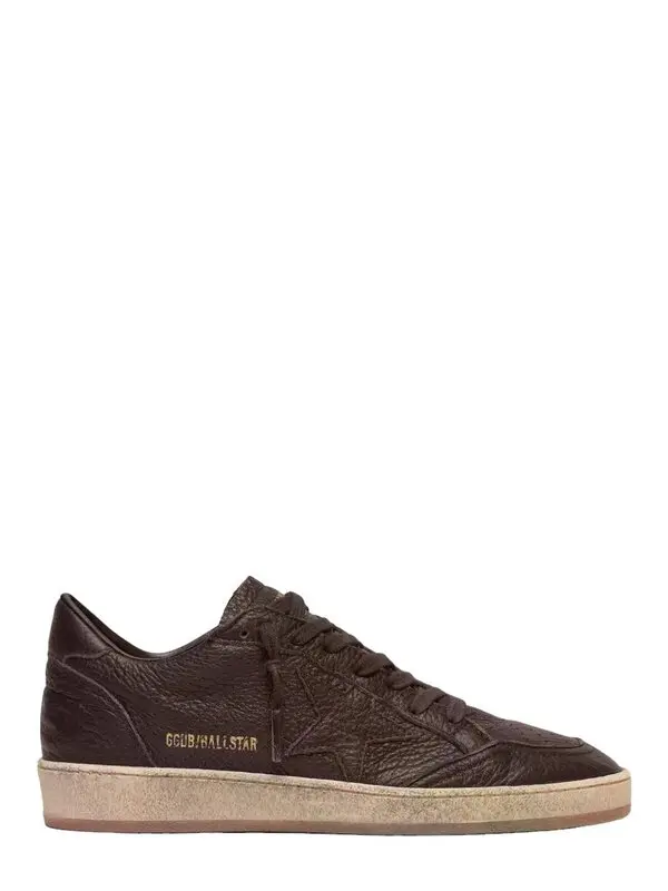 GOLDEN GOOSE Ball Star Leather Sneakers - Brown