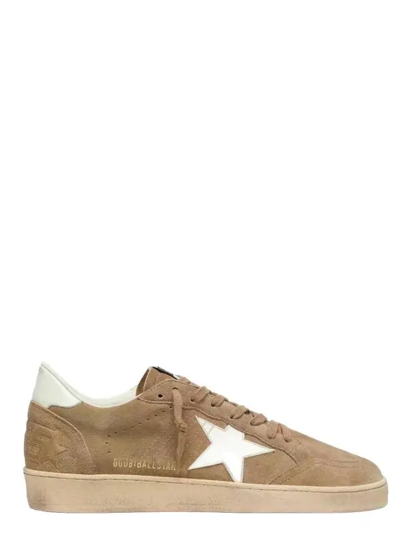 GOLDEN GOOSE Ball Star Sneakers In Suede With Leather Star - Neutrals