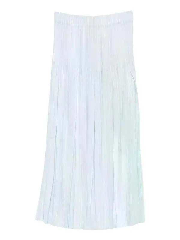 GONGDID DESIGN Pleated Midi Skirt - Blue