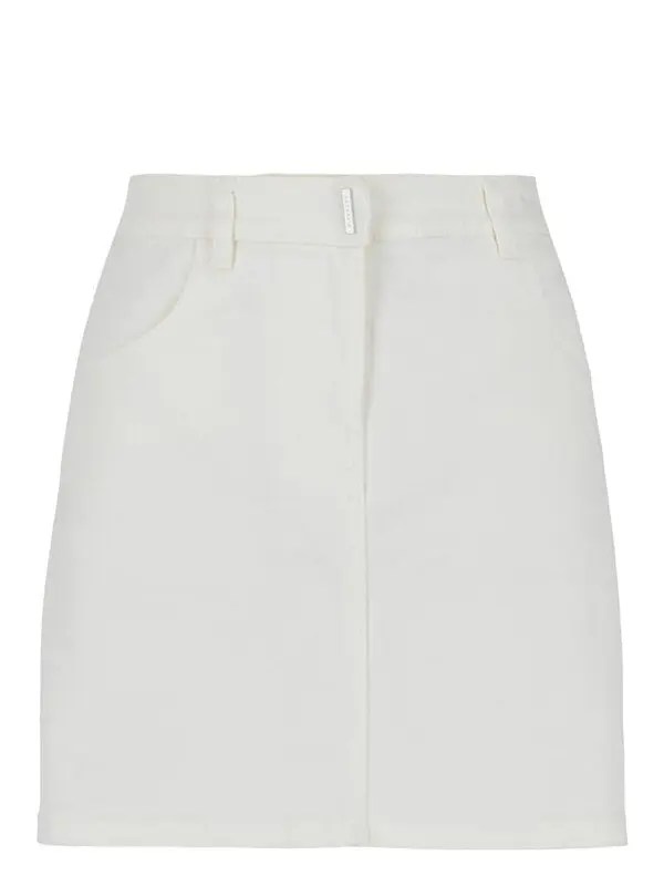 Givenchy A-line Denim Skirt - White