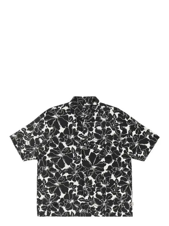 StÜssy Floral Hawaiian Shirt - Black