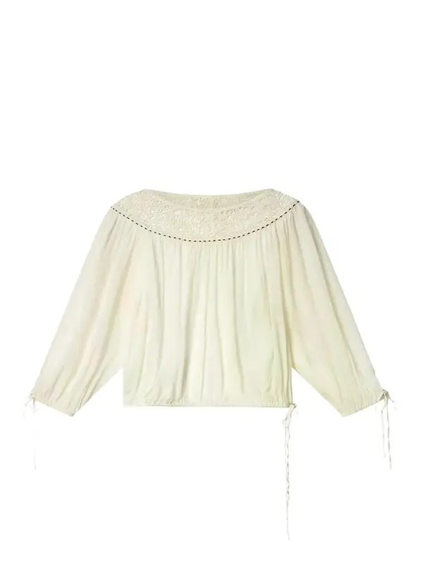 Isabel Marant Étoile Nelida Balloon-sleeve Blouse - Neutrals