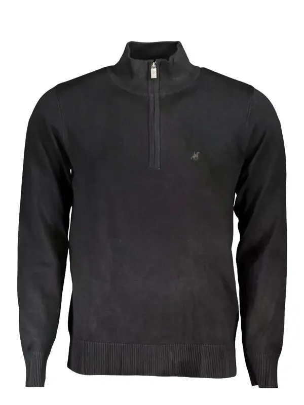 U.S. Grand Embroidered Quarter-zip Sweater - Black