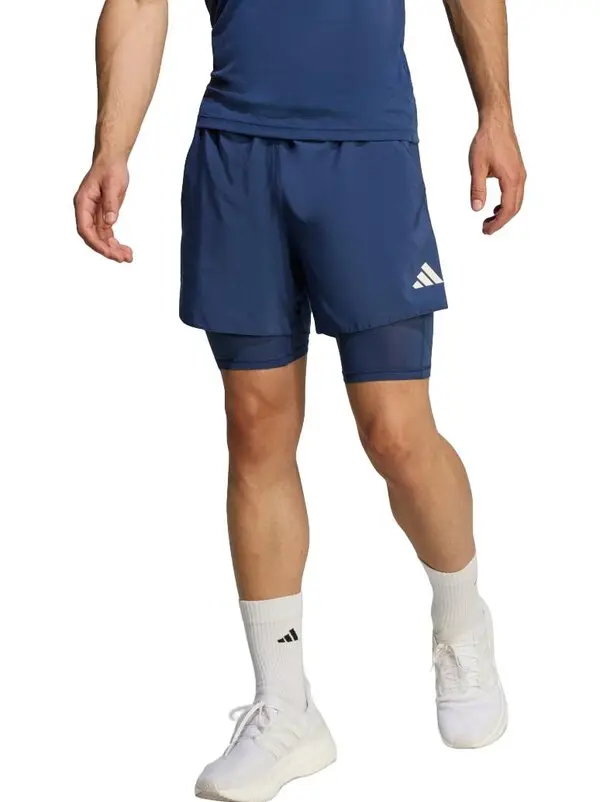 Adidas Adi365 Running Iconic Formotion 5-pocket 2in1 Shorts - Tech Indigo
