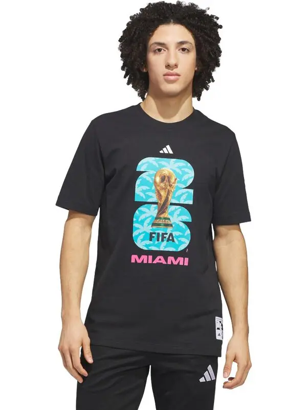 Adidas Fifa World Cup 26™ Host City Miami Graphic T-shirt - Black