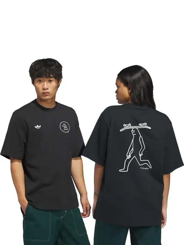 Adidas Skateboarding X Mark Gonzales Skate Spot Tee - Black / Ice Purple