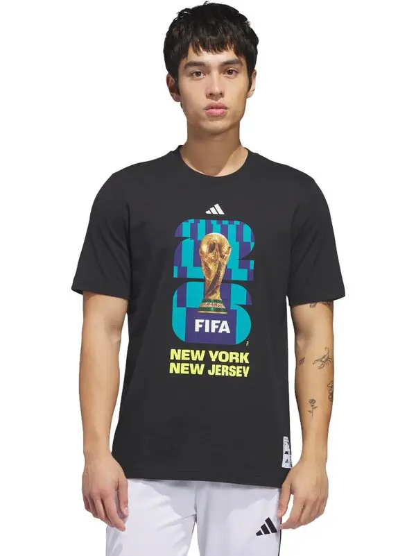 Adidas Fifa World Cup 26™ Host City New York New Jersey Graphic T-shirt - Black