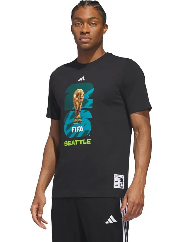 Adidas Fifa World Cup 26™ Host City Seattle Graphic T-shirt - Black