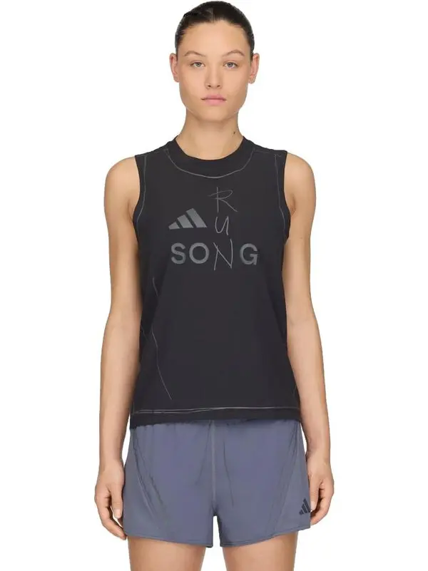 Adidas Adi365 Sftm Running Tank Top - Black