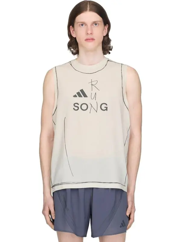 Adidas Adi365 Sftm Running Tank Top - Chalk White
