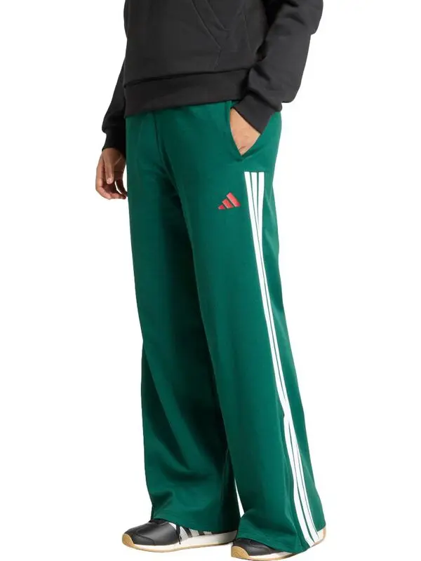 Adidas House Of Tiro Wide Leg Pants - Team Dark Green / Better Scarlet / White
