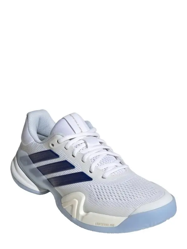 Adidas Tennis Shoes - Cloud White / Cyber Metallic / Dark Blue