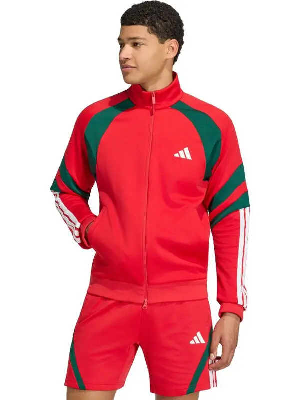Adidas House Of Tiro Nations Pack Track Top - Better Scarlet / Team Dark Green / White
