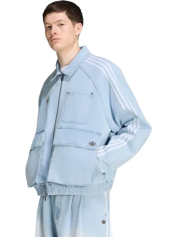 Adidas Adilenium 5.0 Denim Jacket - Light Blue