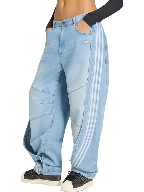 Adidas Adilenium 5.0 Banana Overlay Denim Pants - Light Blue