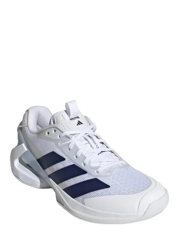 Adidas Adizero Ubersonic 5 Tennis Shoes - Cloud White / Dark Blue / Crystal Sky