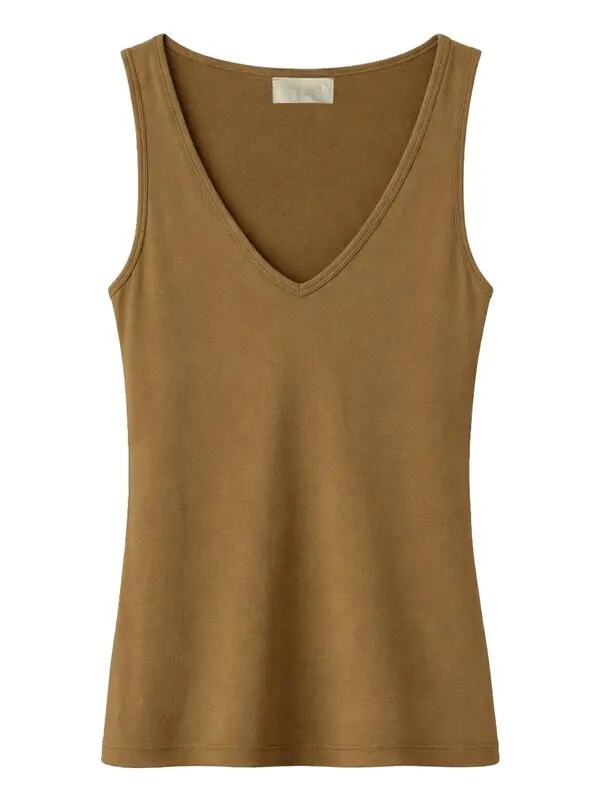 WAKAKUU Ribbed Tank Top - Toffee