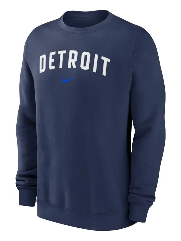 Nike Detroit Tigers Mlb Pullover Crew - Blue