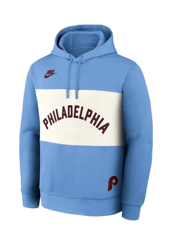 Nike Philadelphia Phillies Cooperstown Legacy Mlb Pullover Hoodie - Blue