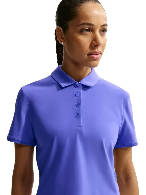 Nike Victory Dri-fit Short-sleeve Cropped Golf Polo - Blue