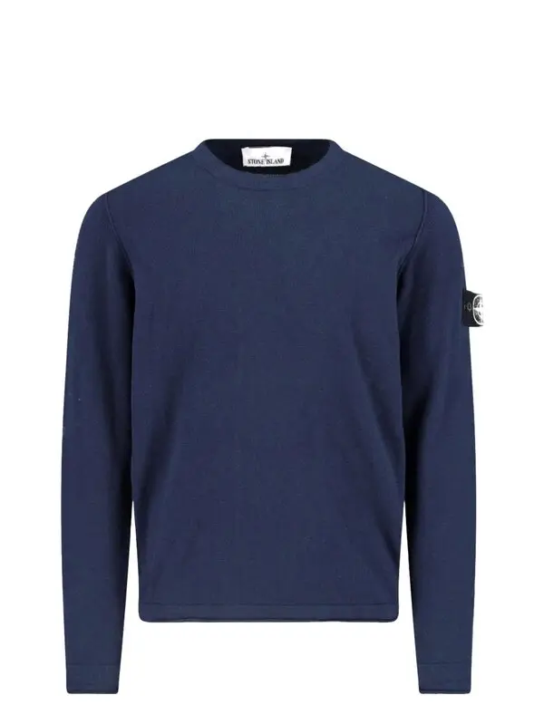 Stone Island Cotton Blend Sweatshirt - Blue