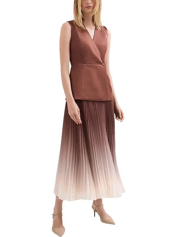 PHASE EIGHT Solana Ombre Tux Midaxi Dress - Brown