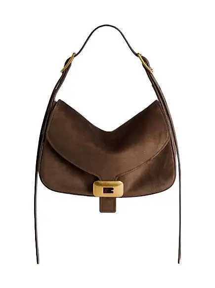 Balenciaga Clicca Shoulder Bag Medium - Muscade