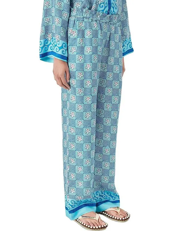 Tresse Silk Pants - Blue