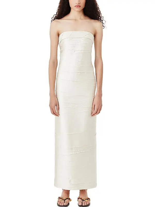 Tresse Strapless Dress - Off White