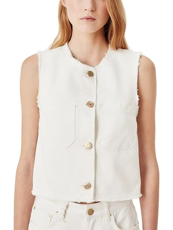 Tresse Cropped Open Back Jacket - Off White